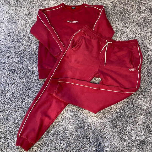 Milano | Shirts | Mensmilano Di Rougesweatsuit Black Owned Clothing ...
